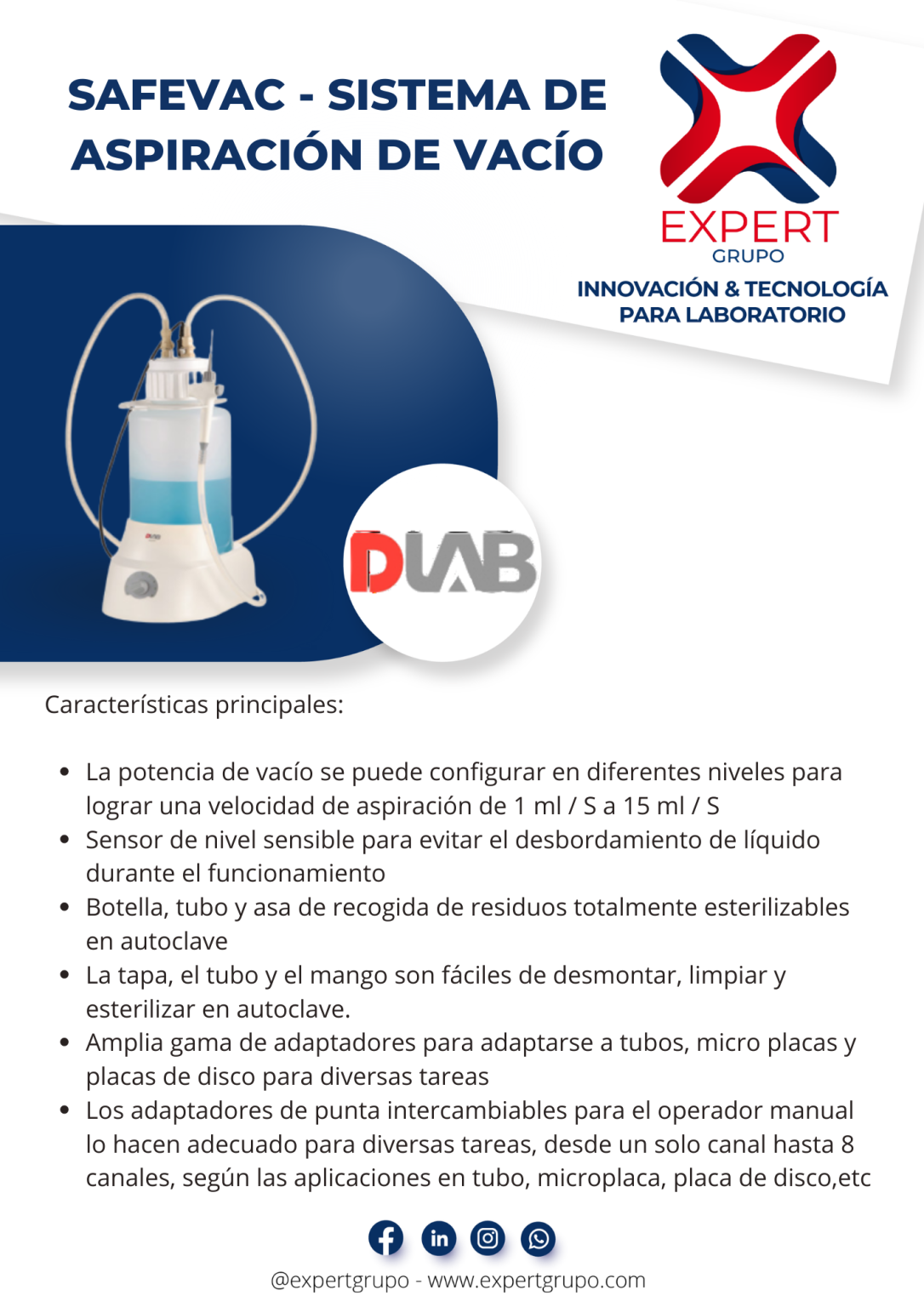 SAFEVAC - SISTEMA DE ASPIRACIÓN DE VACÍO - Expert Grupo