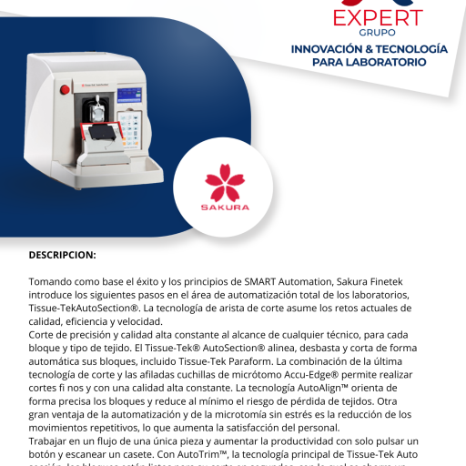 Tissue-Tek AutoSection® Micrótomo automatizado - Expert Grupo